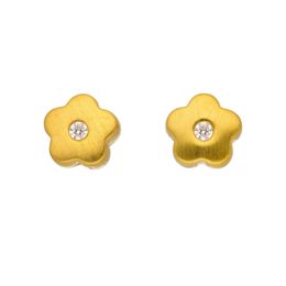 Adelia´s Paar Ohrhänger ADELIA´S "333 Gold Ohrringe Ohrstecker Blüte" Gr. Damen, Gelbgold 333, goldfarben (gold) Damen Ohrhänger