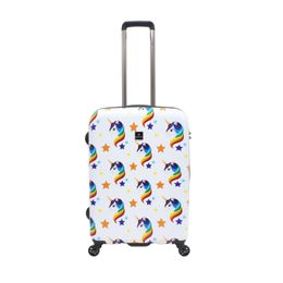 Koffer Saxoline "Unicorn" Gr. B/H/T: 47.00 cm x 67.00 cm x 26.00 cm, bunt (weiß, mehrfarbig) Koffer Trolleys