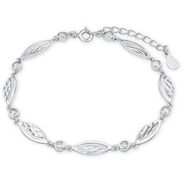 Armband Amor "9297467, Marquise" Armbänder Gr. Silber 925 (Sterlingsilber), silberfarben (silberfarben, weiß) Damen Armbänder Silber