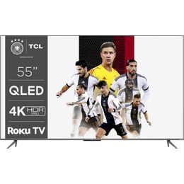F (A bis G) TCL QLED-Fernseher "55RC630X1" Fernseher silberfarben LED Fernseher