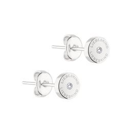 Paar Ohrstecker Liebeskind Berlin "LJ-0546-E-07" Ohrringe Gr. Edelstahl, silberfarben (edelstahlfarben, weiß, kristallweiß) Damen Ohrstecker