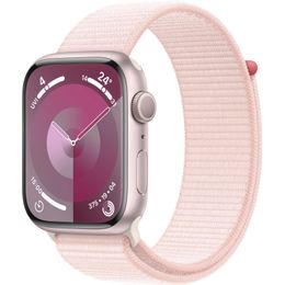Smartwatch Apple "Watch Series 9 GPS Aluminium 45mm" Smartwatches rosa Fitness-Tracker