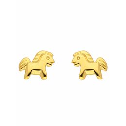 Adelia´s Paar Ohrhänger ADELIA´S "1 333 Gold Ohrringe / Ohrstecker Pferd" Gr. Damen, Gelbgold 333, goldfarben (gold) Damen Ohrhänger
