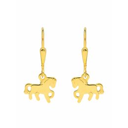 Adelia´s Paar Ohrhänger ADELIA´S "1 333 Gold Ohrringe / Pferd" Gr. Damen, Gelbgold 333, goldfarben (gold) Damen Ohrhänger