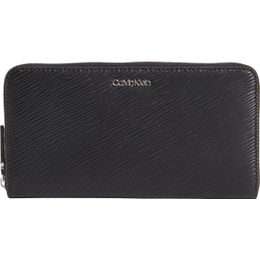 Geldbörse Calvin Klein "CK ELEVATED ZA WALLET LG SAFF" schwarz (ck, black) Kleinlederwaren Geldbörsen