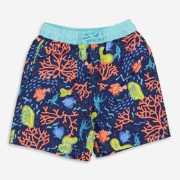 TK Maxx Dunkelblaue Badeshorts mit Korallengrafik