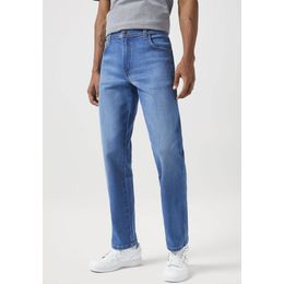 5-Pocket-Jeans Wrangler "TEXAS FREE TO STRETCH" Gr. 40, Länge 34, blau (rustic) Herren Jeans 5-Pocket-Jeans