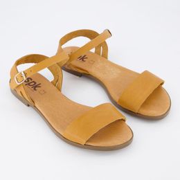 TK Maxx Braune flache Sandalen aus Leder