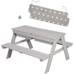 Garten-Kindersitzgruppe Roba "Outdoor+" Sitzmöbel-Sets Gr. B/H/T: 89 cm x 50 cm x 85,5 cm, Kindgerechte Sitzhöhe, grau Kinder Gartenmöbel