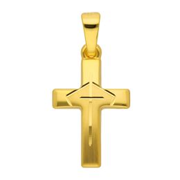 Adelia´s Ketten-Anhänger ADELIA´S "585 Gold Kreuz Anhänger" Schmuckanhänger Gr. Gelbgold 585, goldfarben (gold) Damen Anhänger