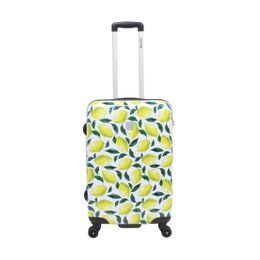 Koffer Saxoline Gr. B/H/T: 47 cm x 67 cm x 26 cm, gelb (weiß, gelb) Koffer Trolleys