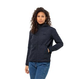 Fleecejacke Jack Wolfskin "TANNENSPUR JKT W" Gr. M, blau (night blue) Damen Jacken Sportjacken