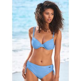 Bügel-Bikini Lascana Gr. 36, Cup F, blau (hellblau) Damen Bikini-Sets Ocean Blue