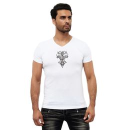 T-Shirt KINGZ Gr. L, goldfarben (weiß, goldfarben) Herren Shirts T-Shirts