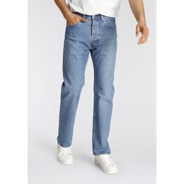 Levi's Straight-Jeans LEVI'S "501 ORIGINAL" Gr. 33, Länge 34, blau (z1949 medium indigo) Herren Jeans Straight Fit mit Markenlabel Bestseller