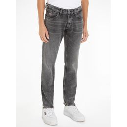 Slim-fit-Jeans Tommy Jeans "SCANTON SLIM" Gr. 30, Länge 30, schwarz (denim black) Herren Jeans Slim Fit