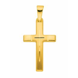 Adelia´s Ketten-Anhänger ADELIA´S "585 Gold Kreuz Anhänger" Schmuckanhänger Gr. Damen, Gelbgold 585, goldfarben (gold) Damen Anhänger