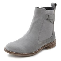Stiefelette Lascana "Stiefel, Boots" Gr. 37, grau (hellgrau) Damen Schuhe Reißverschlussstiefeletten