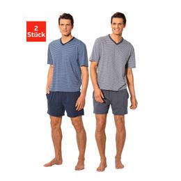 Shorty Le Jogger Gr. 48/50, blau (blau, marine, grau, anthrazit) Herren Homewear-Sets Pyjamas