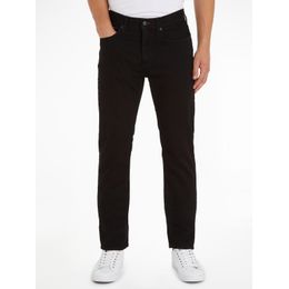 Straight-Jeans Tommy Hilfiger "Denton" Gr. 32, Länge 30, schwarz (detroit black) Herren Jeans Straight Fit