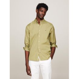 Langarmhemd Tommy Hilfiger "FLEX POPLIN RF SHIRT" Gr. XXL, N-Gr, grün (faded olive) Herren Hemden Langarm