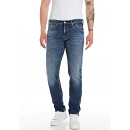 Straight-Jeans Replay "GROVER" Gr. 30, Länge 30, blau (blue 612) Herren Jeans Straight Fit