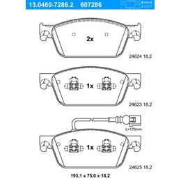 ATE Bremsscheiben Ø340mm + Bremsbeläge vorne für VW MULTIVAN T6 TRANSPORTER T6