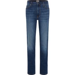 Tapered-fit-Jeans Mustang "Style Tramper Tapered" Gr. 38, Länge 32, 5000, 313 mittelblau Herren Jeans Tapered-Jeans