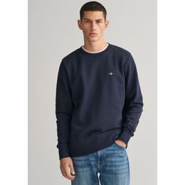 Sweatshirt Gant "REG SHIELD C-NECK SWEAT" Gr. XXL, blau (evening blue) Herren Sweatshirts