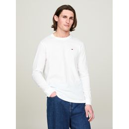 Langarmshirt Tommy Jeans "TJM SLIM 2PACK L/S EXT" Gr. L, grün (timeless teal, white) Herren Shirts Langarm