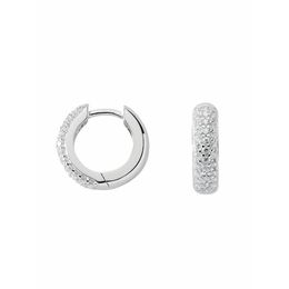 Adelia´s Paar Ohrhänger ADELIA´S "925 Silber Ohrringe Creolen mit Zirkonia Ø 14,2 mm" Gr. Damen, Silber 925 (Sterlingsilber), silberfarben (silber) Damen Ohrhänger