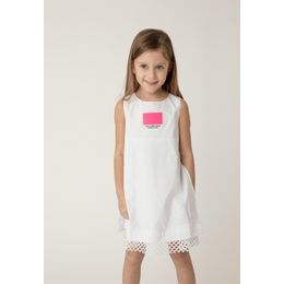 A-Linien-Kleid Gulliver Gr. 116, EURO-Größen, pink (weiß, pink) Mädchen Kleider Gemusterte