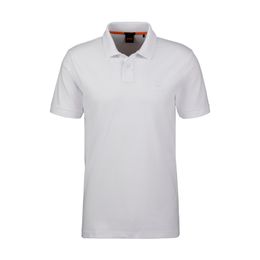 Poloshirt BOSS Orange "Passenger" Gr. L, weiß (100_white) Herren Shirts Kurzarm