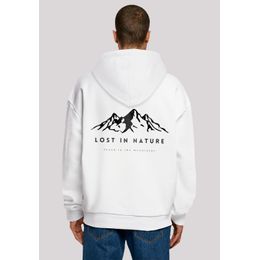 Kapuzenpullover F4NT4STIC "MOUNTAIN x F4NT4STIC" Gr. L, weiß Herren Pullover Kapuzenpullover