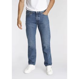 Levi's Straight-Jeans LEVI'S "501 ORIGINAL" Gr. 34, Länge 30, blau (z0903 medium indig) Herren Jeans Straight Fit mit Markenlabel Bestseller