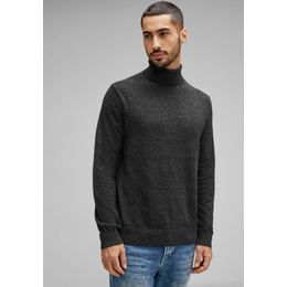 Rollkragenpullover Street One MEN Gr. M (50), grau (anthra grey) Herren Pullover Rollkragenpullover