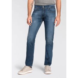 Straight-Jeans Replay "GROVER" Gr. 34, Länge 30, blau (mid blue) Herren Jeans Straight Fit