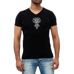 T-Shirt KINGZ Gr. XL, silberfarben (schwarz, silberfarben) Herren Shirts T-Shirts
