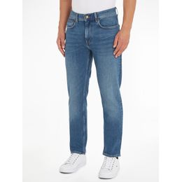 Straight-Jeans Tommy Hilfiger "Denton" Gr. 33, Länge 34, blau (boston indigo) Herren Jeans Straight Fit