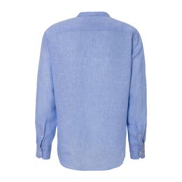 Leinenhemd OLYMP "Casual" Gr. XL, N-Gr, blau (bleu) Herren Hemden Langarm