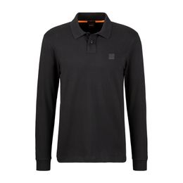 Poloshirt BOSS Orange "Passerby" Gr. S, schwarz (001_black) Herren Shirts Langarm