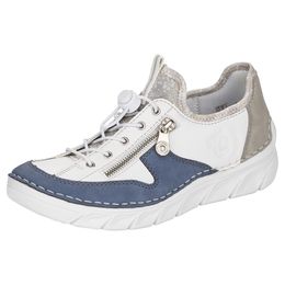 Slip-On Sneaker Rieker Gr. 41, weiß (weiß, kombiniert) Damen Schuhe Sneaker