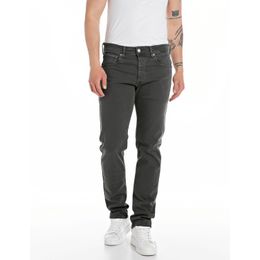 Straight-Jeans Replay "GROVER" Gr. 31, Länge 34, schwarz (blackboard) Herren Jeans Straight Fit