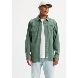 Levi's Langarmhemd LEVI'S Gr. S, N-Gr, grün (olie forest garment) Herren Hemden Langarm