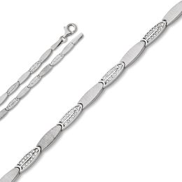 Silberkette ONE ELEMENT "Zirkonia Halskette aus 925 Silber Ø" Halsketten Gr. 42, Silber 925 (Sterlingsilber), silberfarben (silber) Damen Silberketten