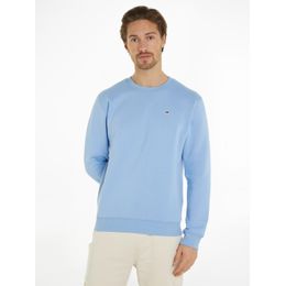 Sweatshirt Tommy Jeans "TJM REGULAR FLEECE C NECK" Gr. S, blau (moderate blue) Herren Sweatshirts