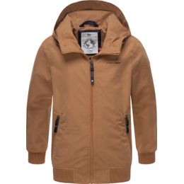 Outdoorjacke Ragwear "Matys" Gr. 140, braun (zimt) Jungen Jacken Outdoorjacken