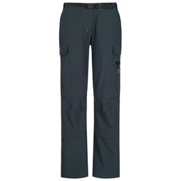 Outdoorhose DEPROC Active "KENORA Full Stretch Double Zip-Off" Gr. 36 (S), Normalgrößen, grau (anthra) Damen Hosen Sporthosen