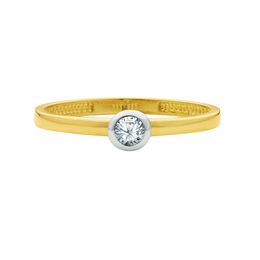 Adelia´s Goldring ADELIA´S "333 Gold Ring mit Zirkonia" Fingerringe Gr. 48, Gelbgold 333, goldfarben (gold) Damen Fingerringe