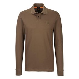 Poloshirt BOSS Orange "Passerby" Gr. L, grün (368_open_green) Herren Shirts Langarm